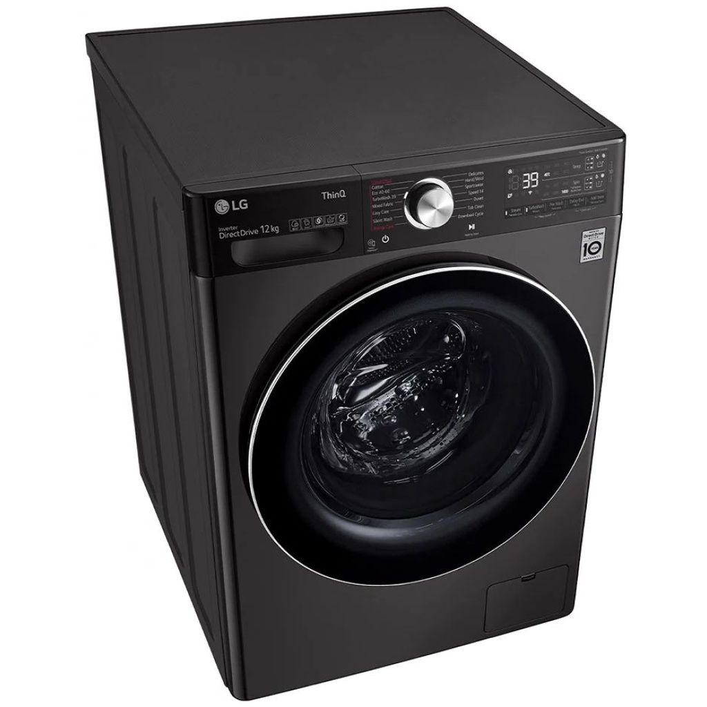LG 12KG F4V9BWP2EE Front Load Washing Machine- Black - Home Appliances ...